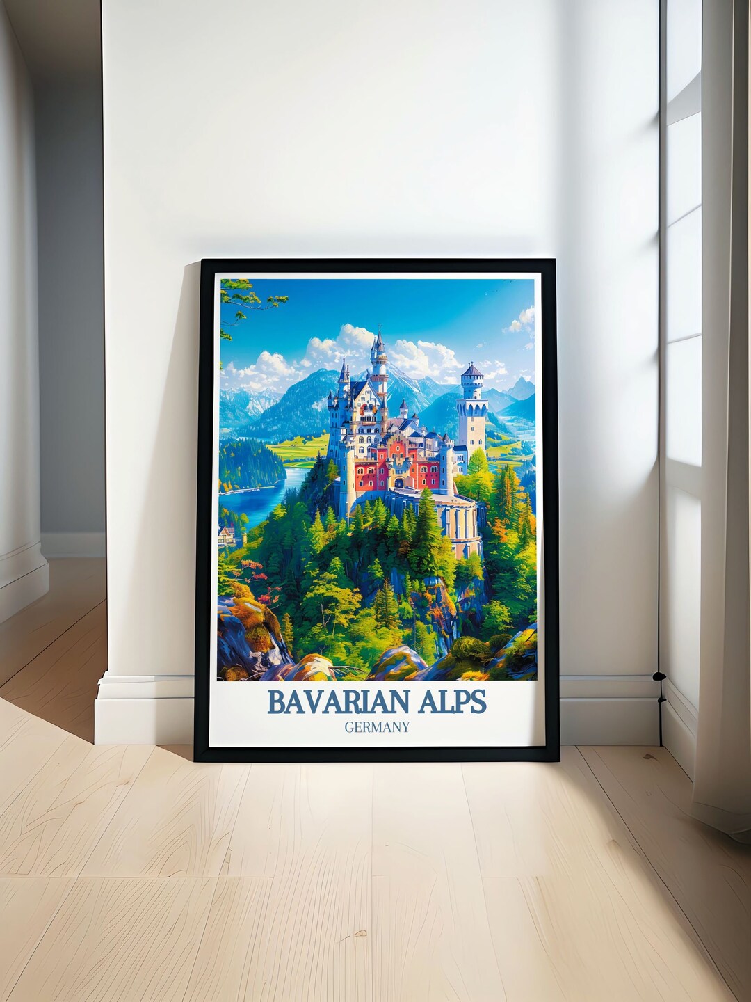 Bavarian Alps Scenic Art - Neuschwanstein Castle Posters - Historical ...