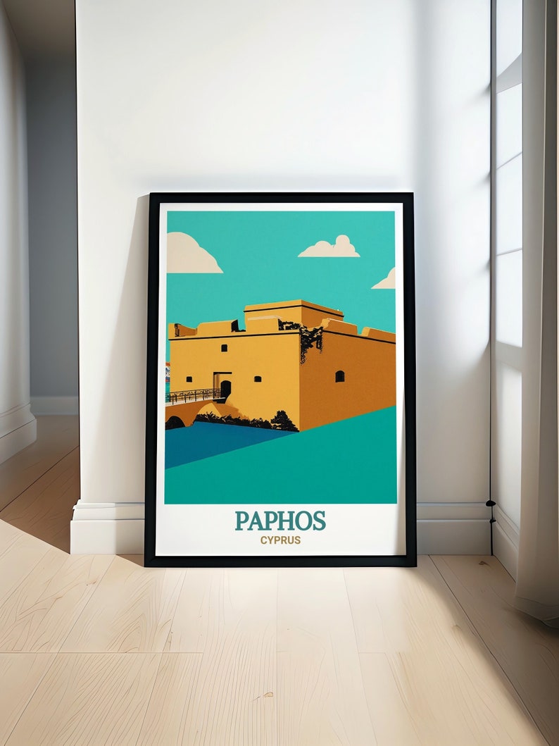 Paphos Travel Poster Paphos Castle Art Collection Paphos Wall Art ...