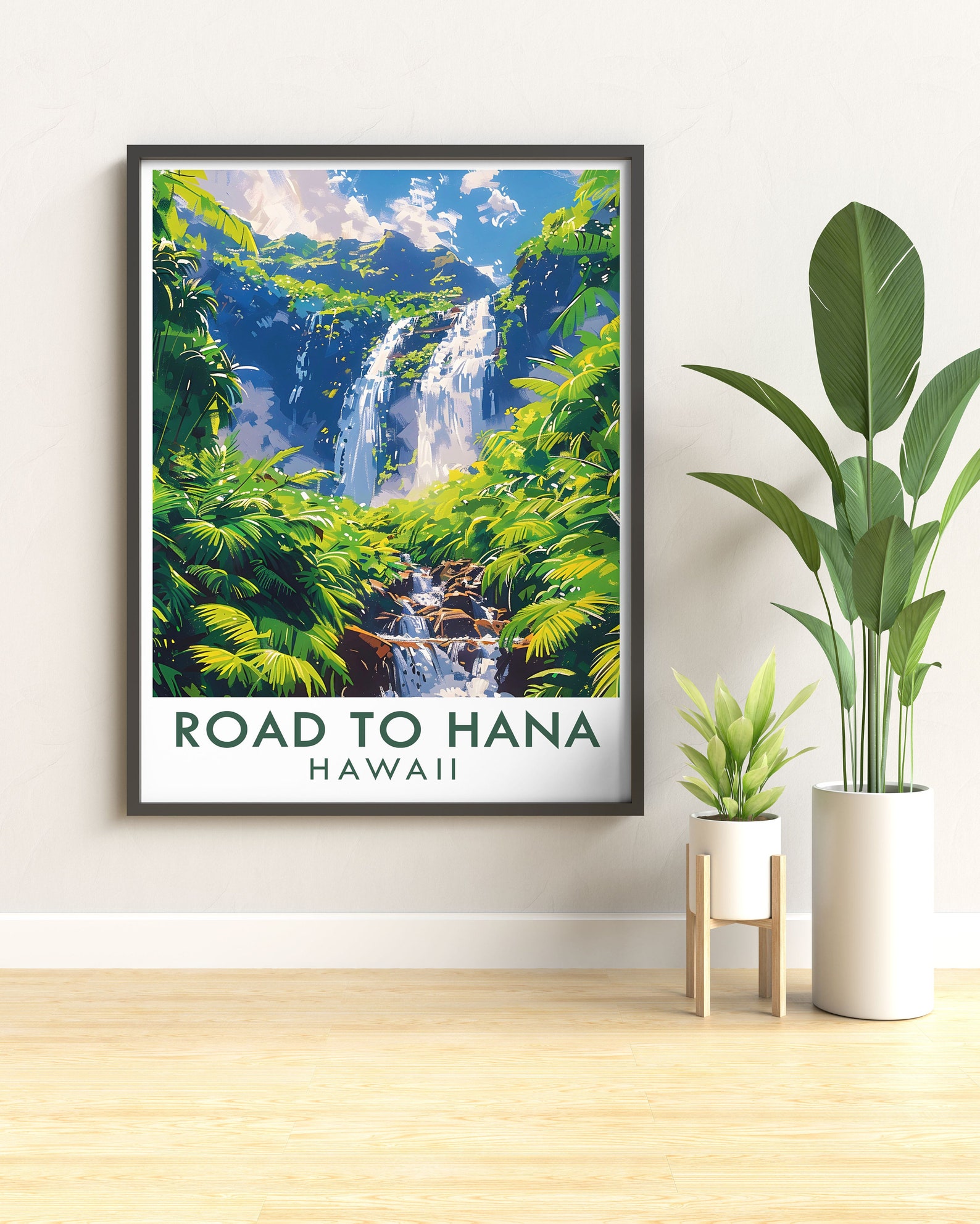Road to Hana Wall Art - Twin Flame Travel Poster - Hawaii Wall Art and ...