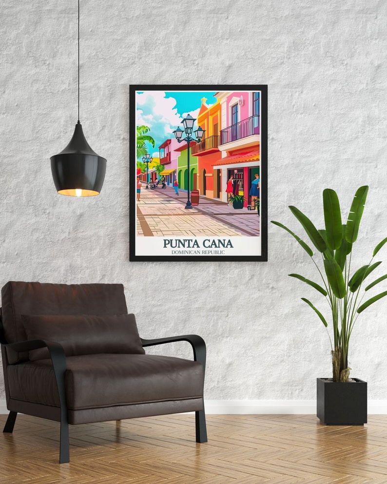 Punta Cana Poster - Framed Avenida Espana Print - Downtown Punta Cana ...