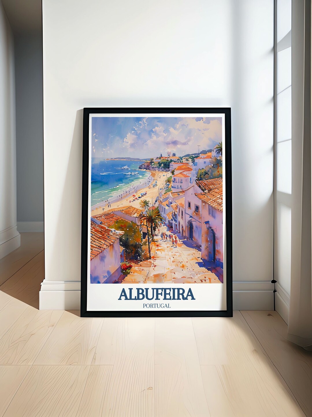 Albufeira Artwork Collection - Praia Da Oura Albufeira Poster ...