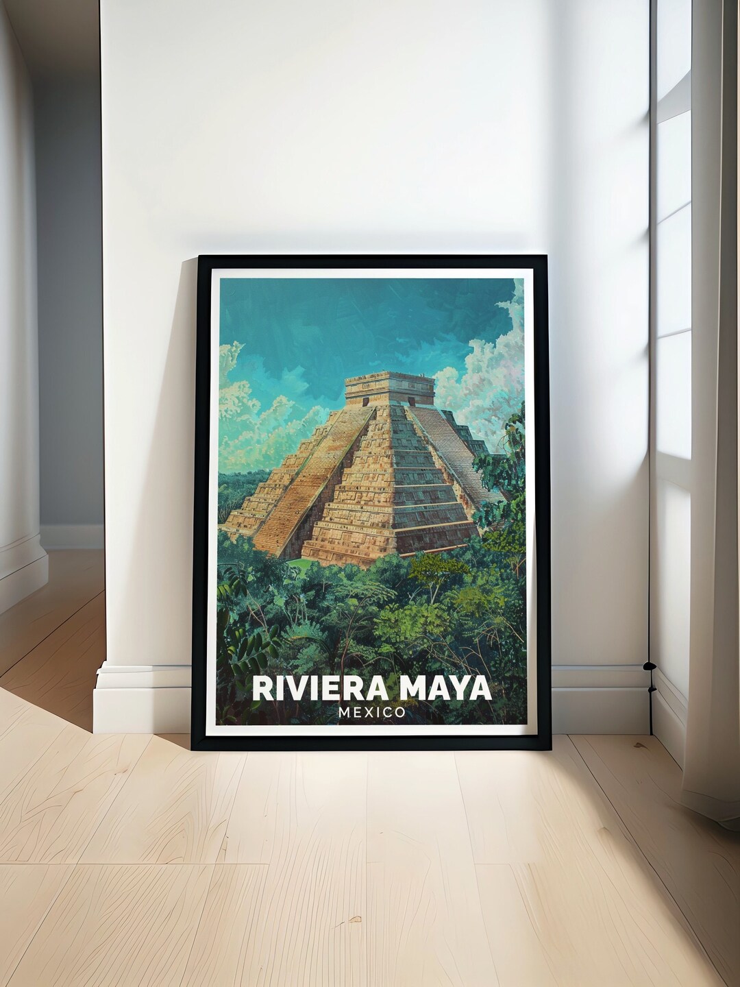 Riviera Maya Travel Poster - Chichén Itzá Travel Poster - Riviera Maya ...