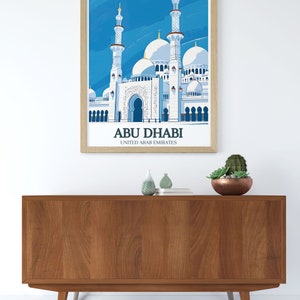 Abu Dhabi Travel Poster - Sheikh Zayed Grand Mosque Posters - Sheikh ...