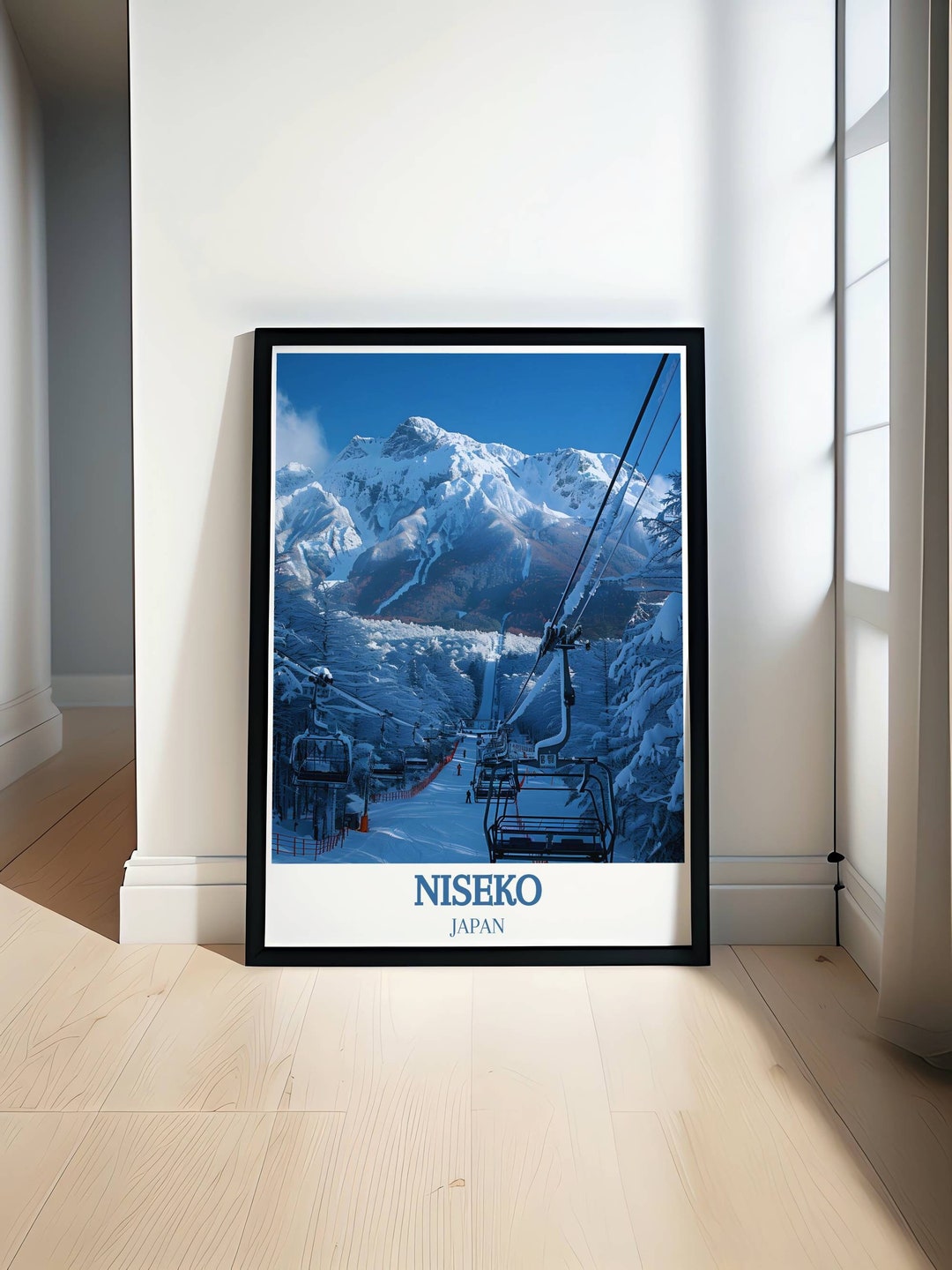 Stunning Niseko Travel Posters - Annupuri International Ski Area Art ...