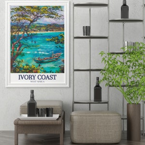 Ivory Coast Print - Assinie Mafia Lagoon Print - Grand-bassam Beach ...
