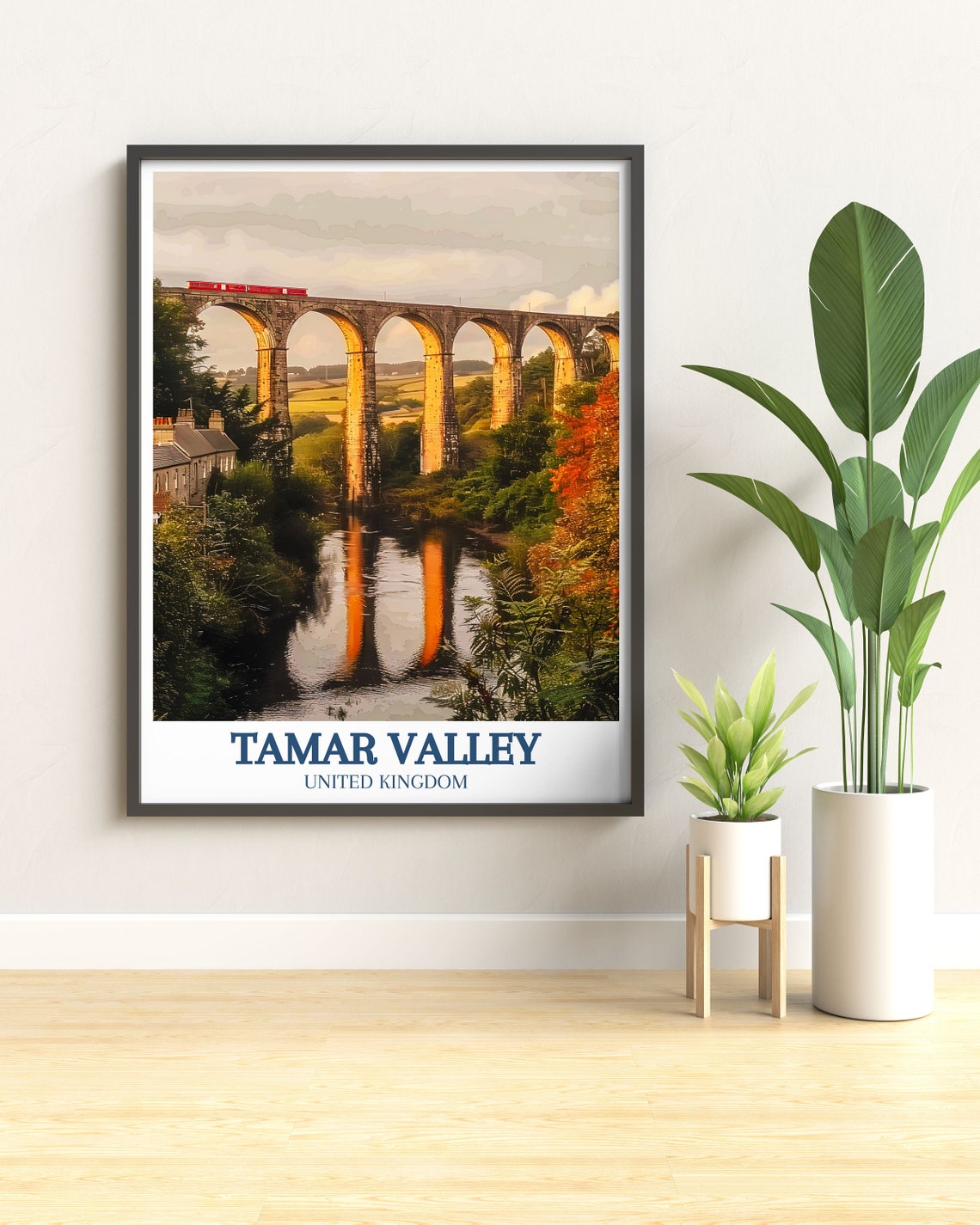 Tamar Valley AONB Posters Calstock Viaduct Art Prints Tamar Valley AONB ...