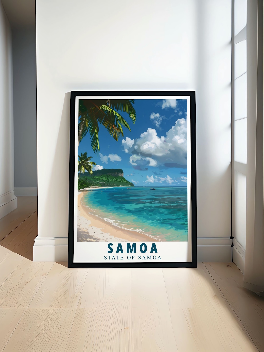 Samoa Poster - Lalomanu Beach Framed Print - Samoa Canvas Print ...