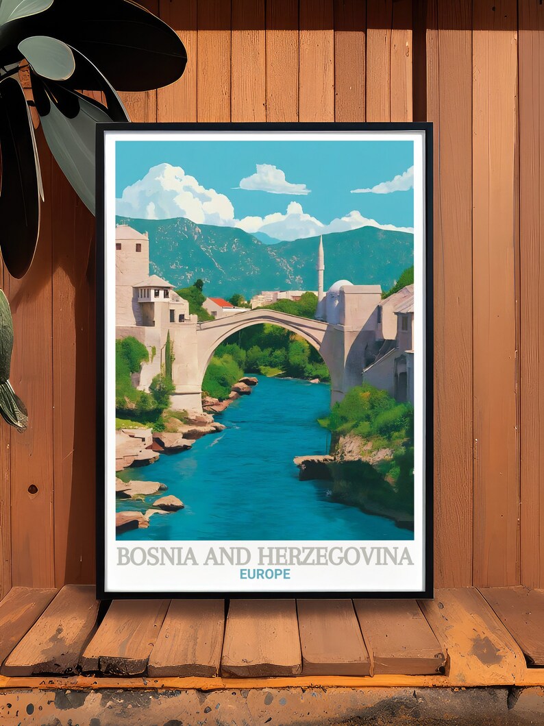 Bosnia and Herzegovina Travel Collection Stari Most Artwork Mostar ...