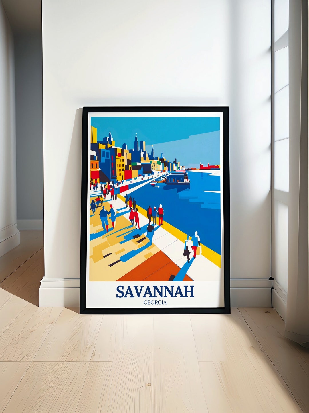 Savannah Travel Art Historic District and River Street Art Savannah ...