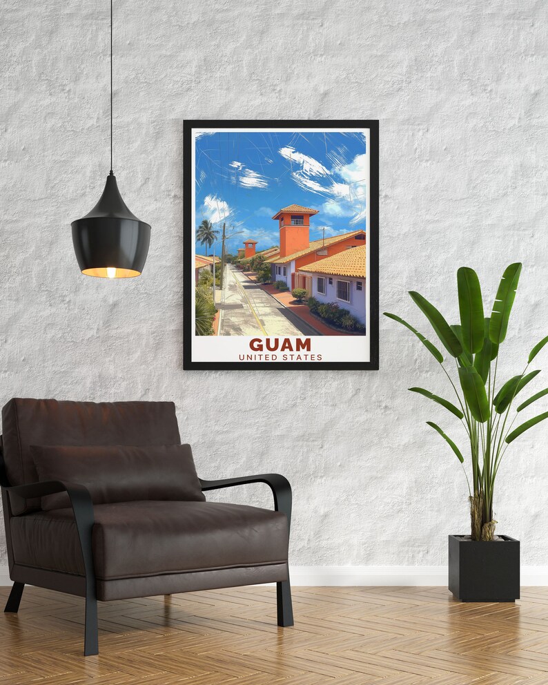 Guam Poster Chamorro Village Print Stunning Island Wall Art Serene ...