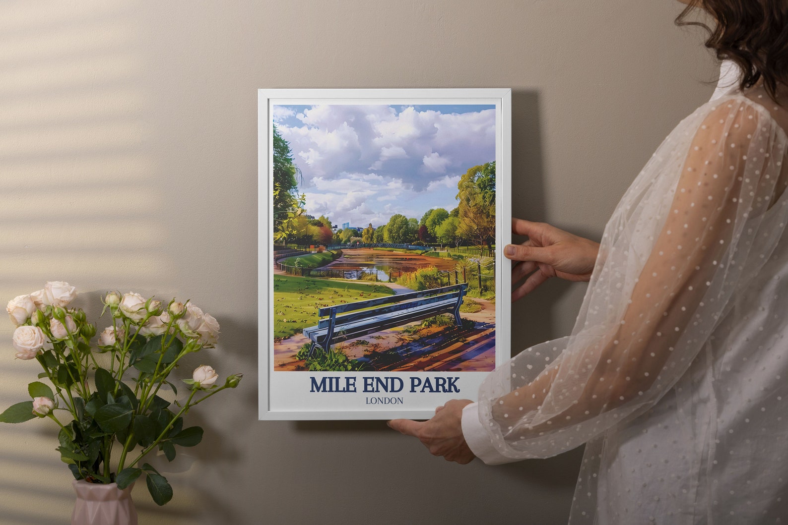 Mile End Park Poster Mile End Road Prints Beautiful East London Wall ...