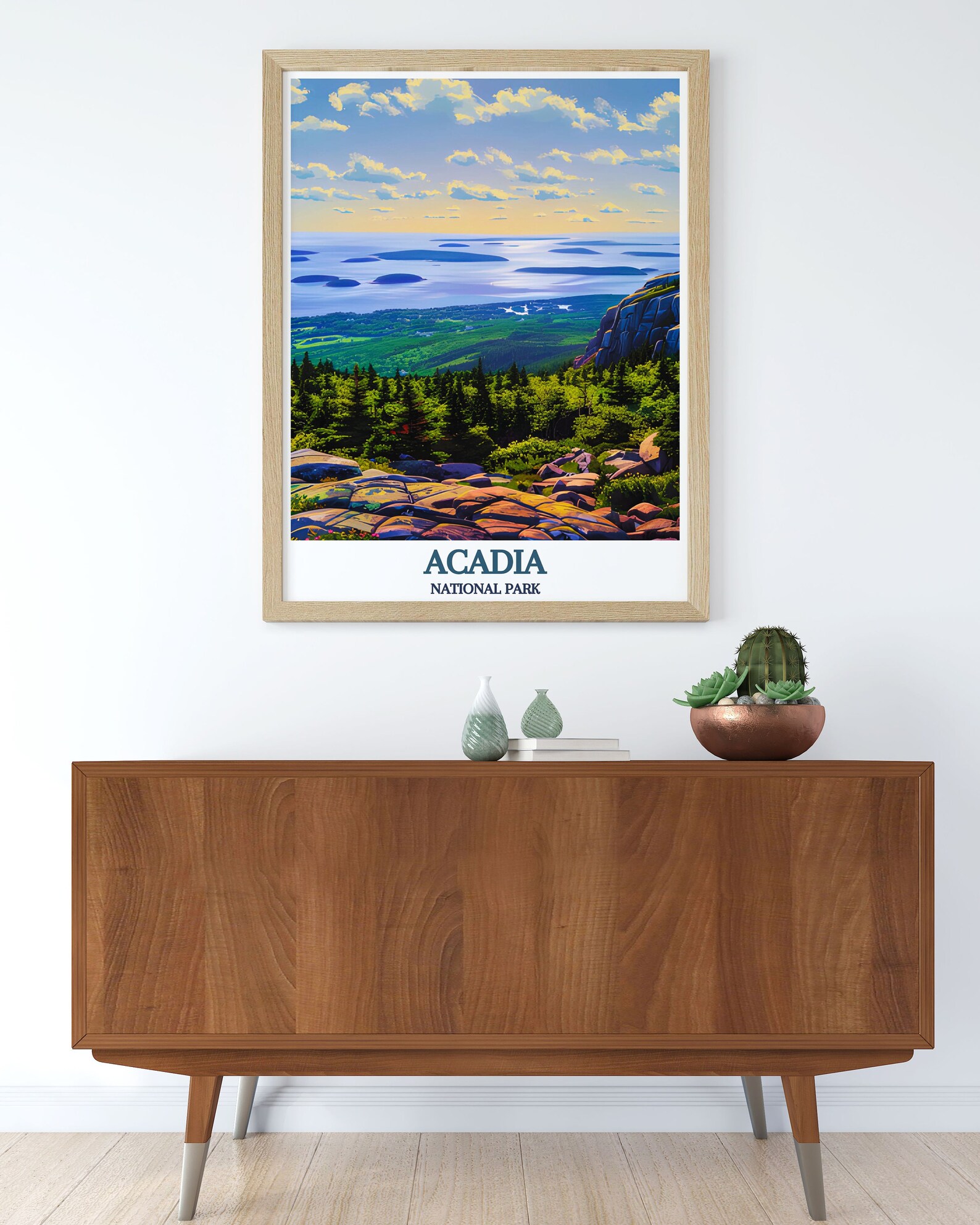 Acadia Poster Cadillac Mountain Art Acadia Gift National Park Print - Etsy