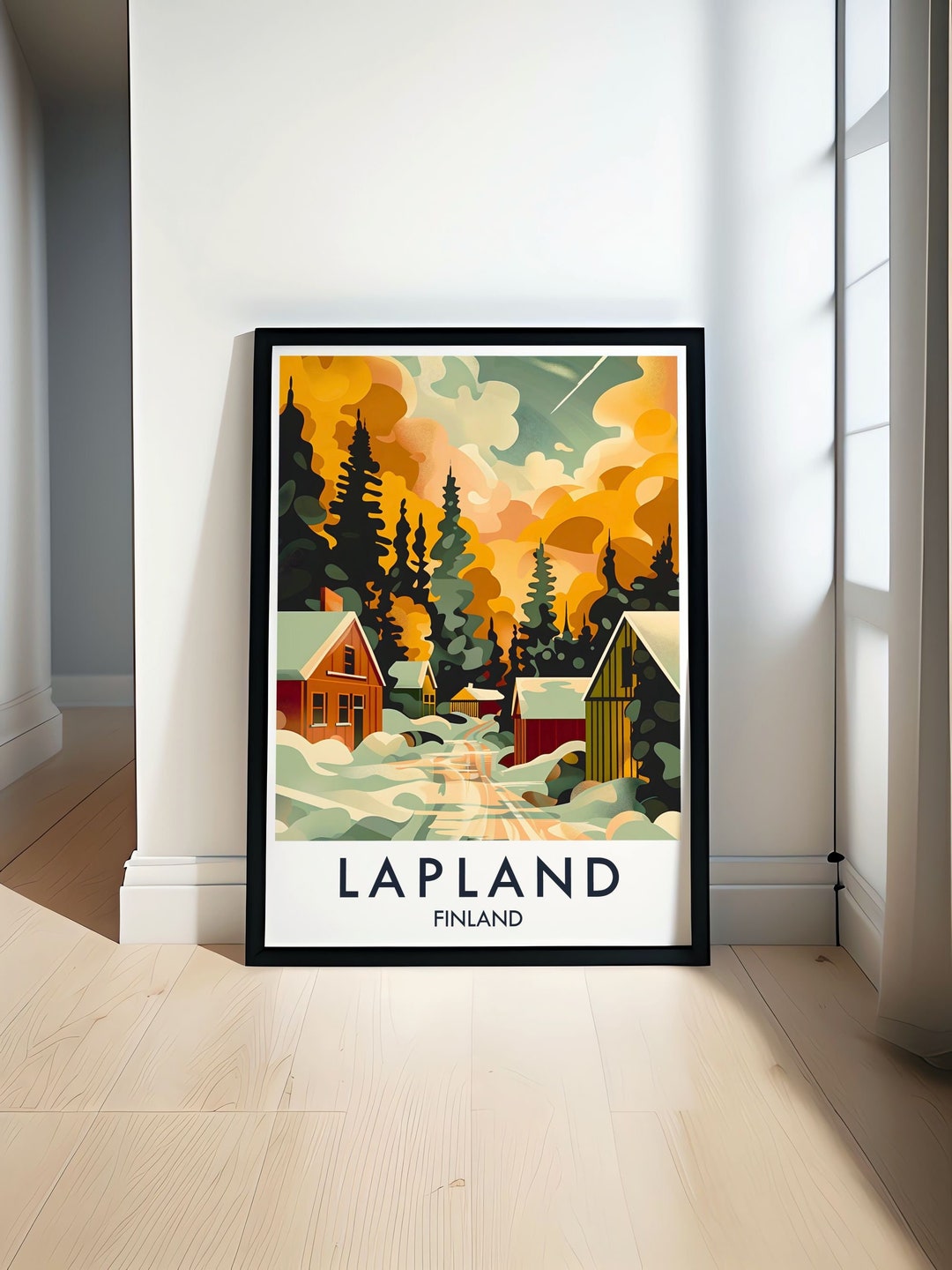 Lapland Print - Santa Claus Town Poster - Santa Claus Town Print ...