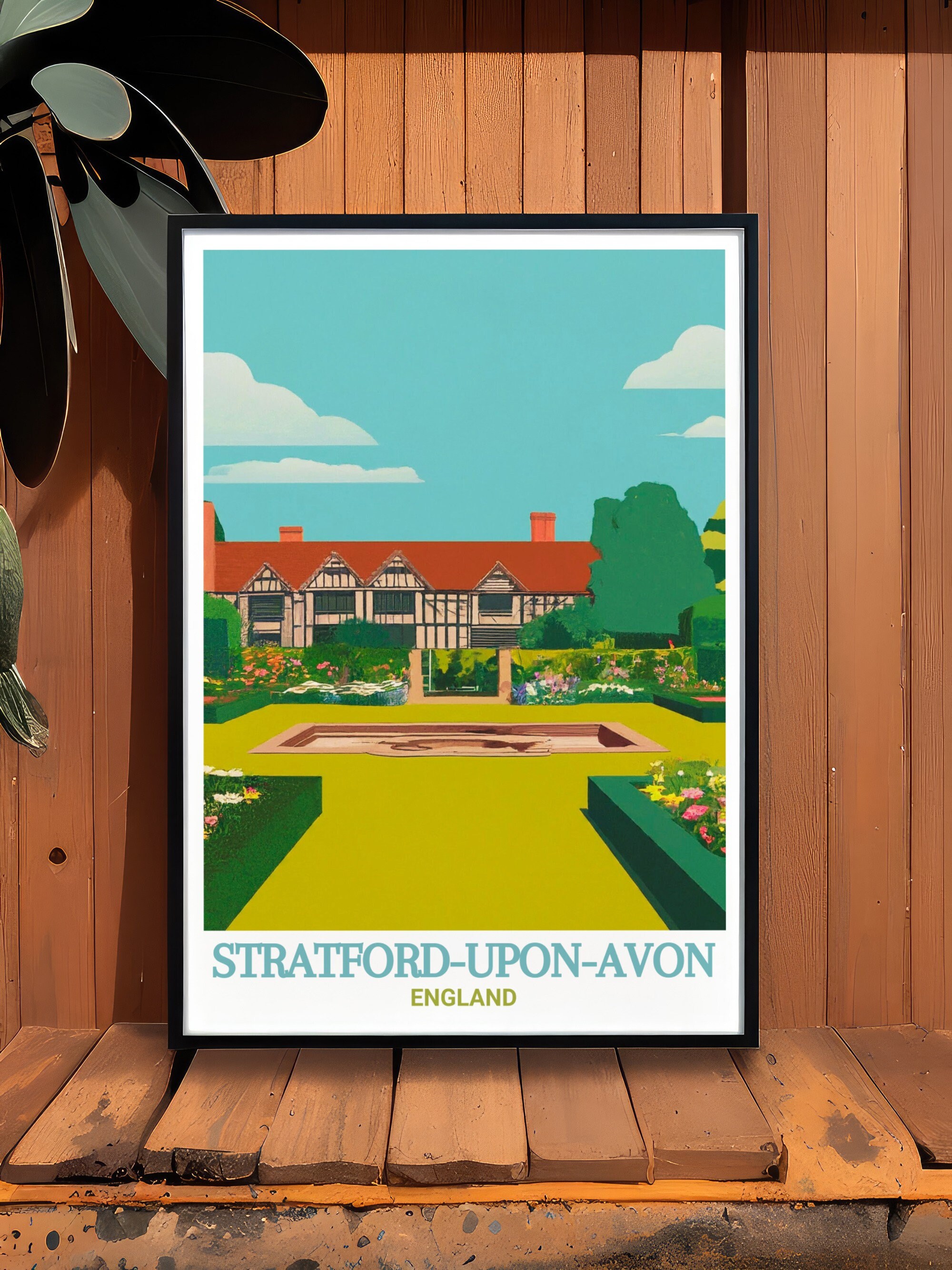 Stratford-upon-avon Teavel Poster Hall's Croft England Travel Print ...