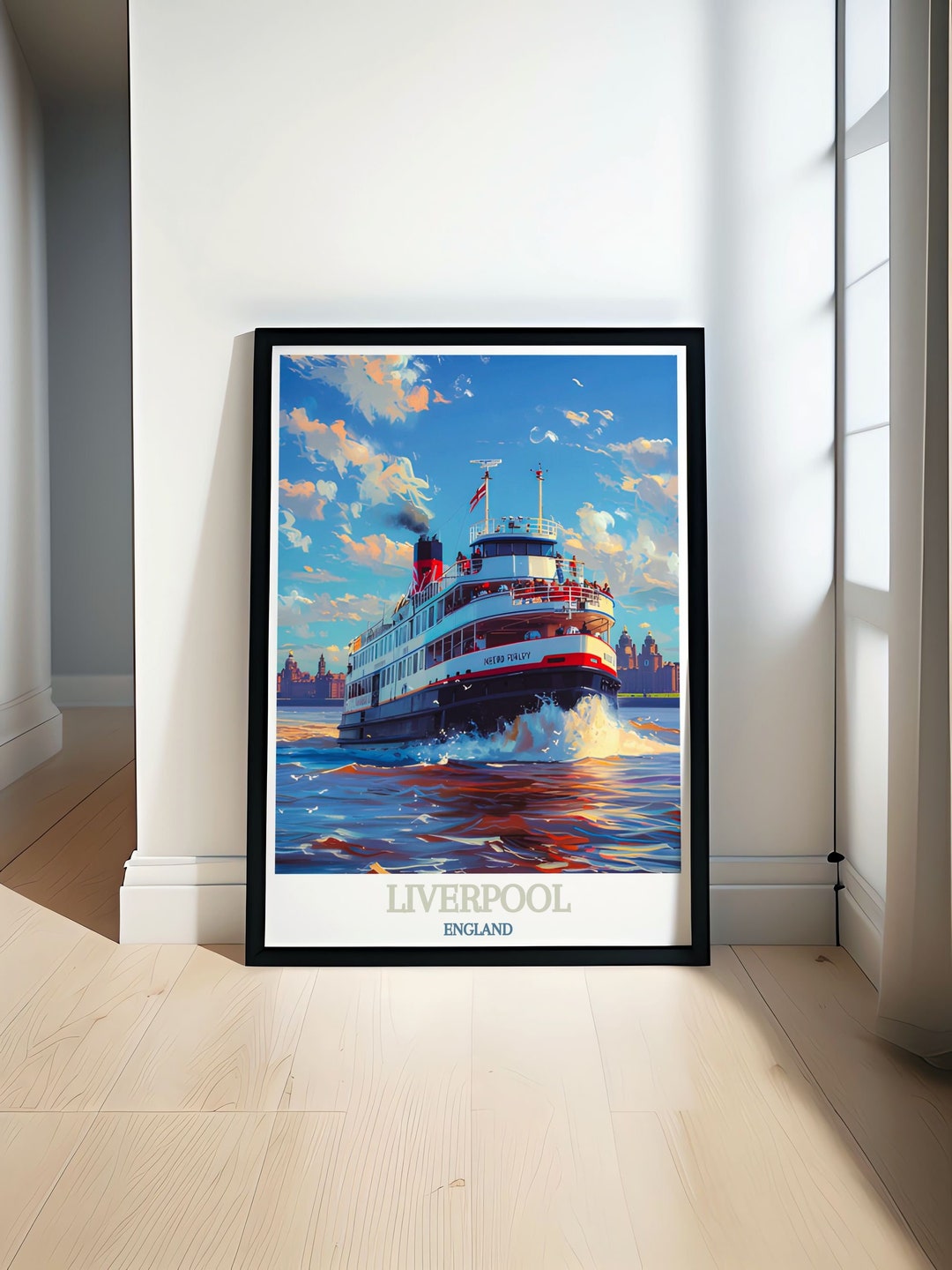 Liverpool Poster - Mersey Ferry Artwork - Liverpool Gift Poster ...