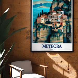 Meteora Posters Collection - Varlaam Monastery Art - Kalampaka Views ...