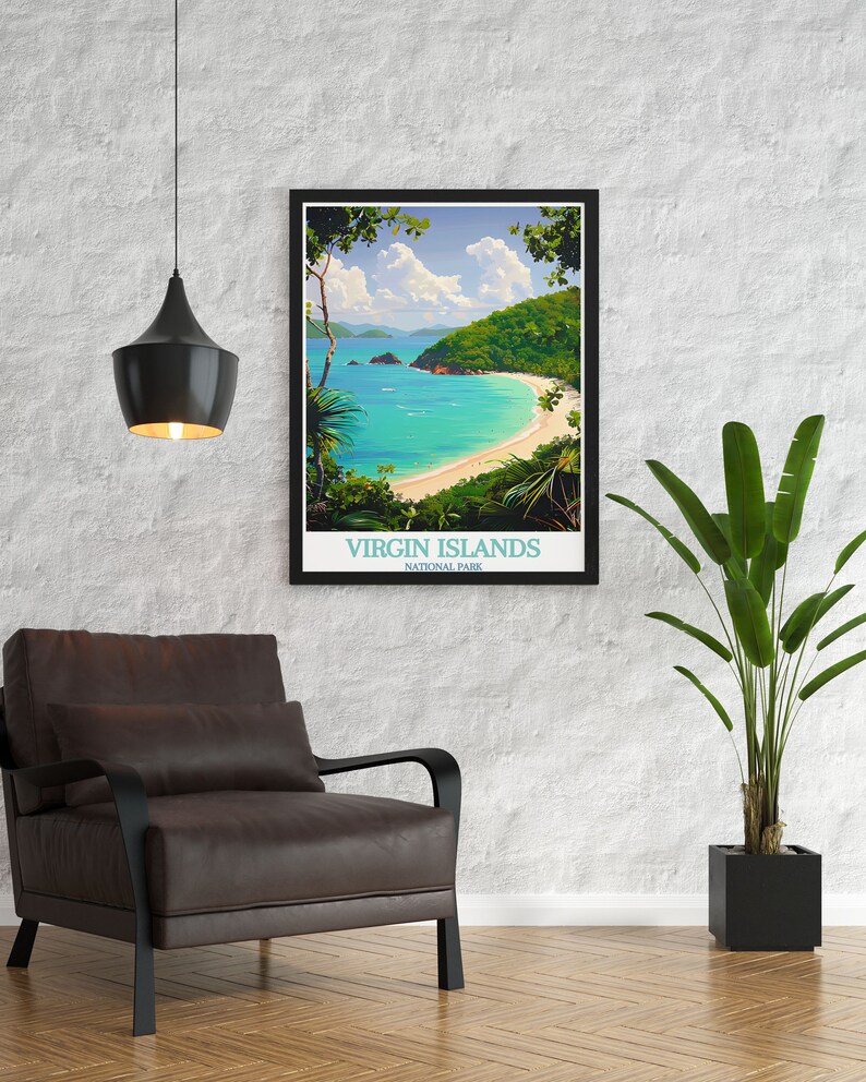 Virgin Islandswall Art Trunk Bay Decor Travel Print of Trunk Bay Virgin ...