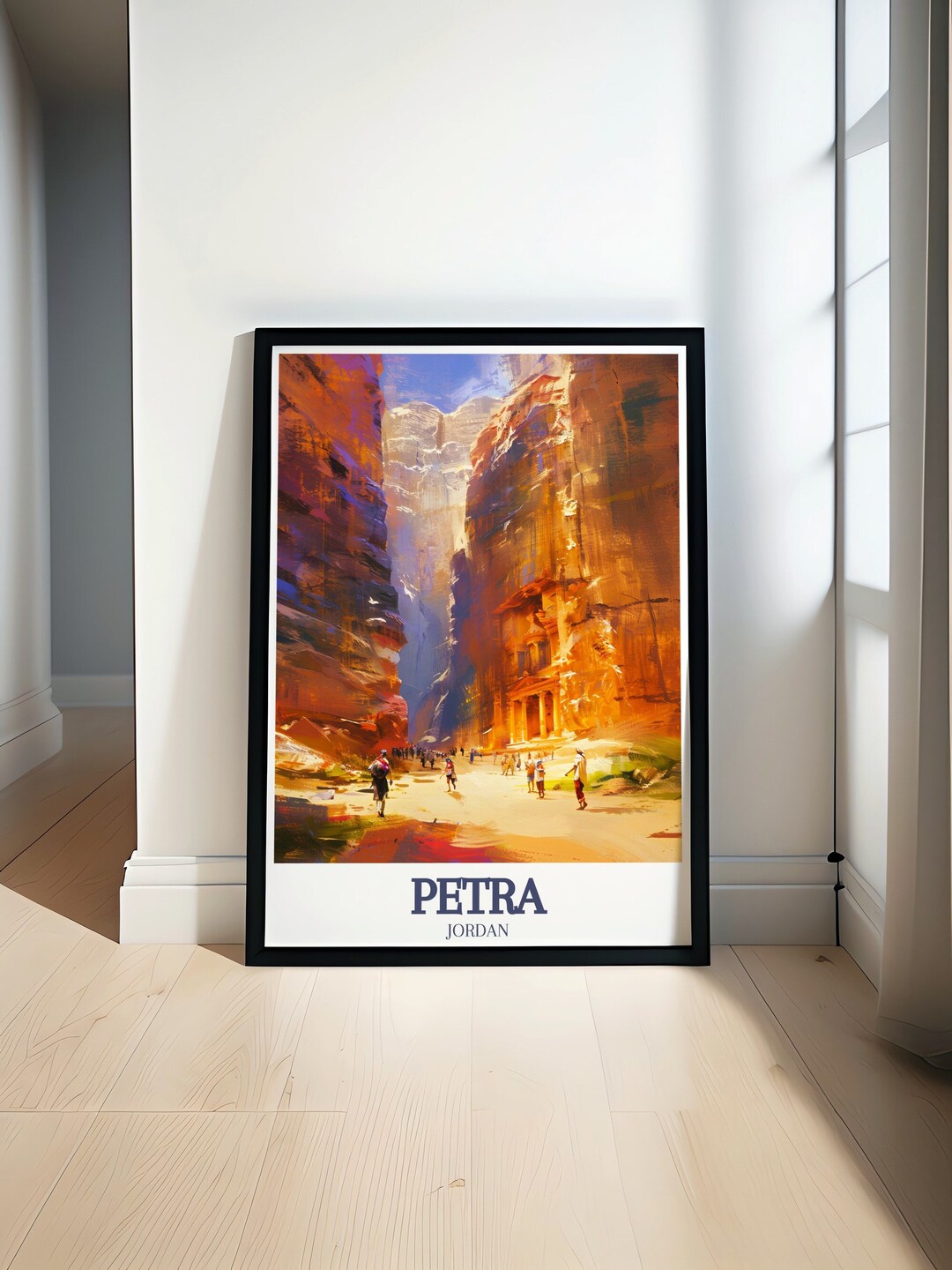 Petra Wall Art - the Treasury Poster - Petra Decor for Your Home - the Treasury Art for Jordan ...