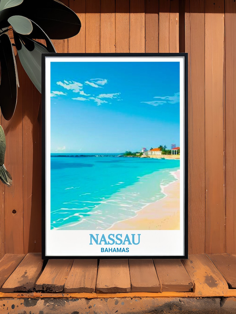 Nassau Travel Poster - Junkanoo Beach and Caribbean Wall Art - Nassau ...