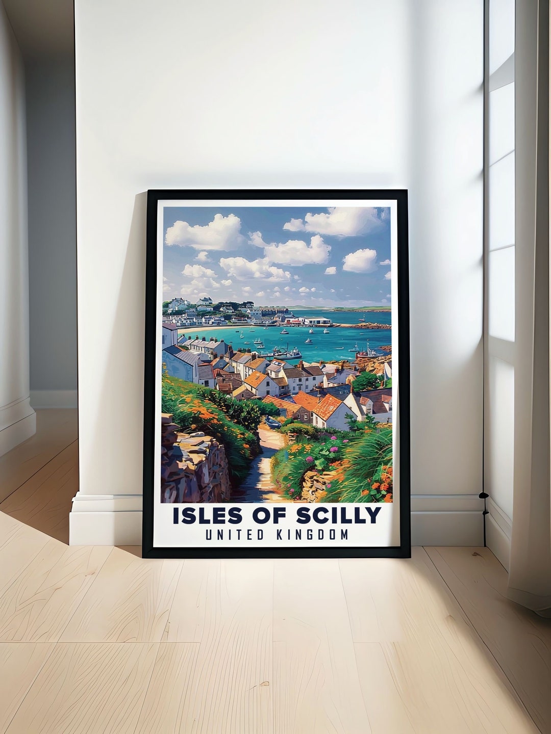 Isles of Scilly Art - Hugh Town Poster - Isles of Scilly Canvas - Hugh Town Wall Art - Isles of ...