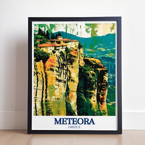 Meteora Greece Travel Prints - Peneus Valley Scenic Posters - Great ...