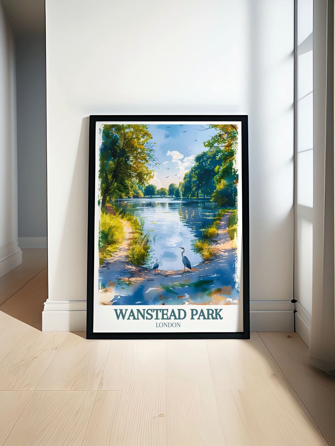 Wanstead Park Poster Wanstead Park Decor Travel Print of Wanstead Park ...