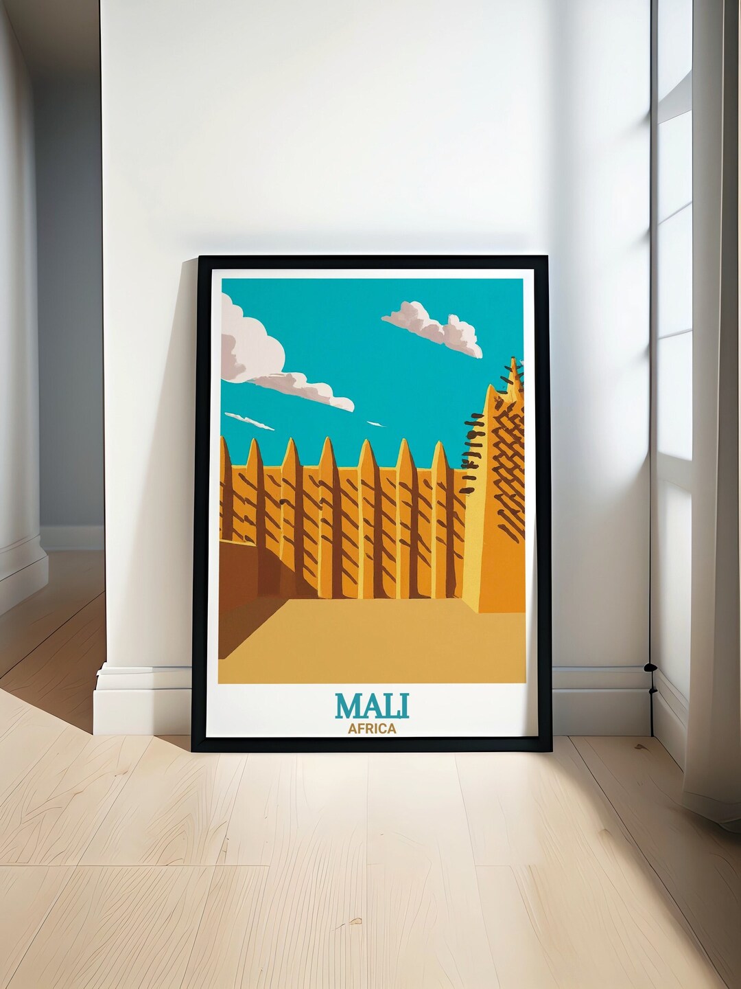 Mali Travel Poster - Djenné Mosque Travel Prints and Gifts - Djenné ...