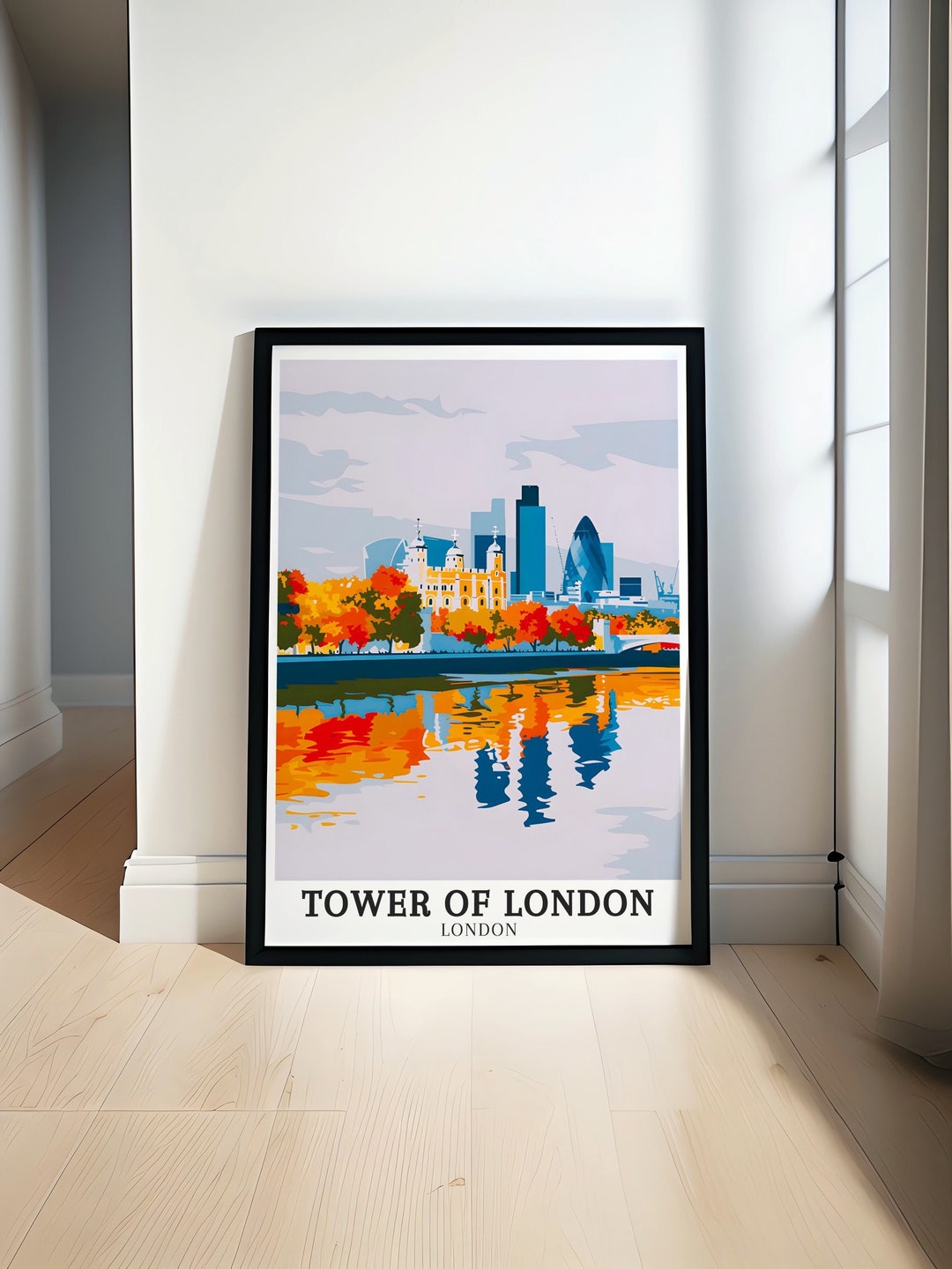 Tower of London Print - Thames Canal Print - London Borough Poster ...