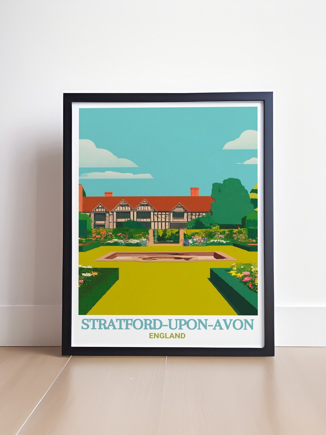 Stratford-upon-avon Teavel Poster Hall's Croft England Travel Print ...