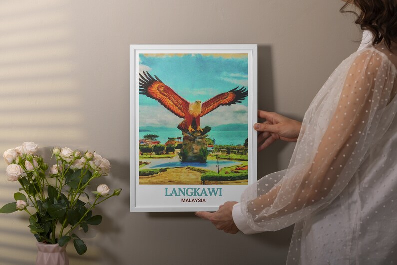 Langkawi Travel Poster Eagle Square Travel Print Eagle Square Decor ...