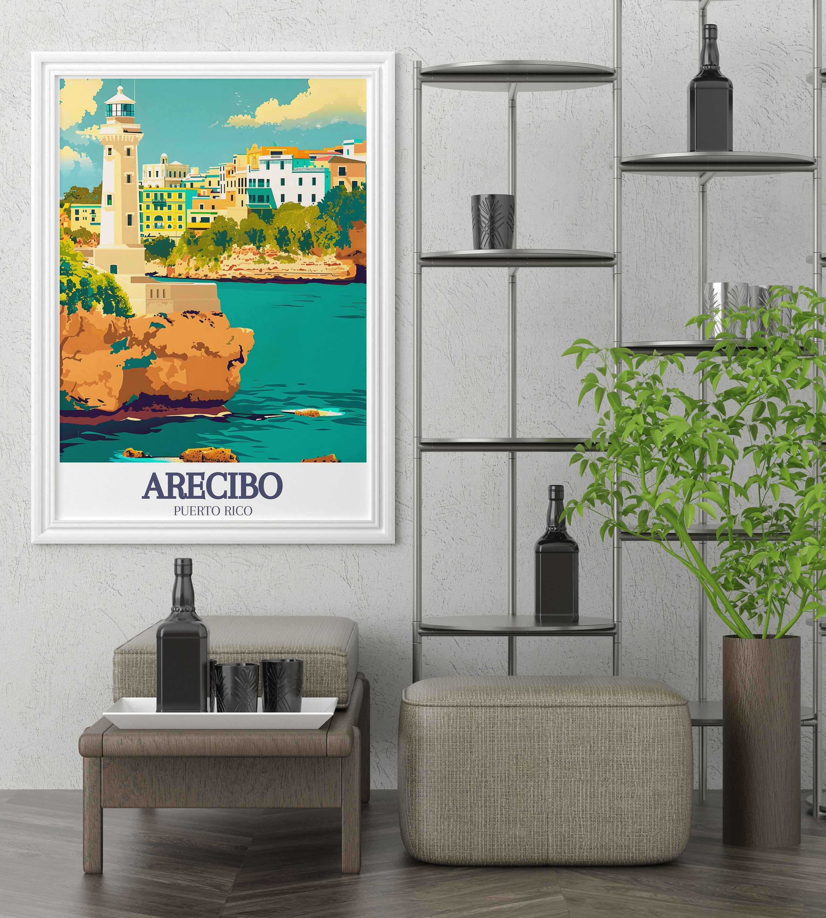 Arecibo Travel Poster Arecibo Lighthouse Wall Art for Home Decor ...