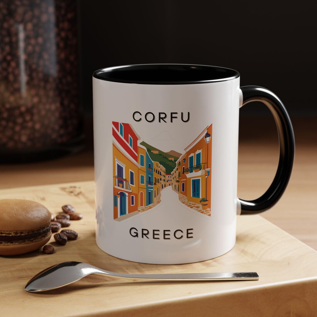 Corfu Mug - Corfu Coffee Mug - Greece Coffee Mug - Greek Island Art ...
