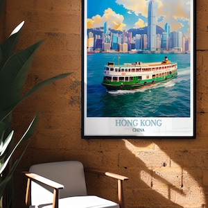 Star Ferry Hong Kong Poster -hong Kong Print -star Ferry Hong Kong ...
