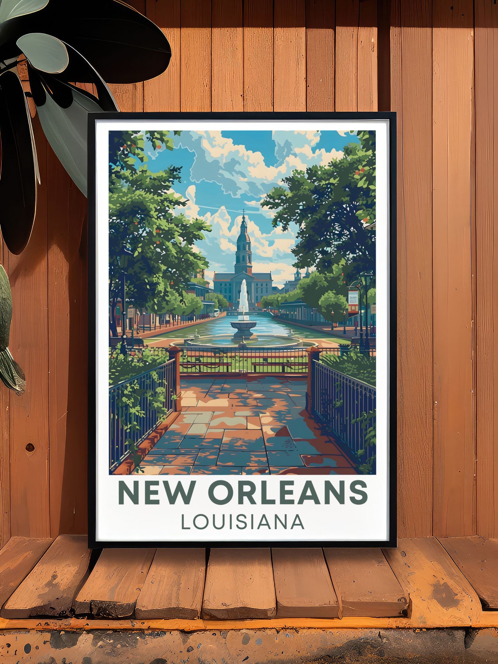 New Orleans Print - Jackson Square Art Print - New Orleans Decor - New ...