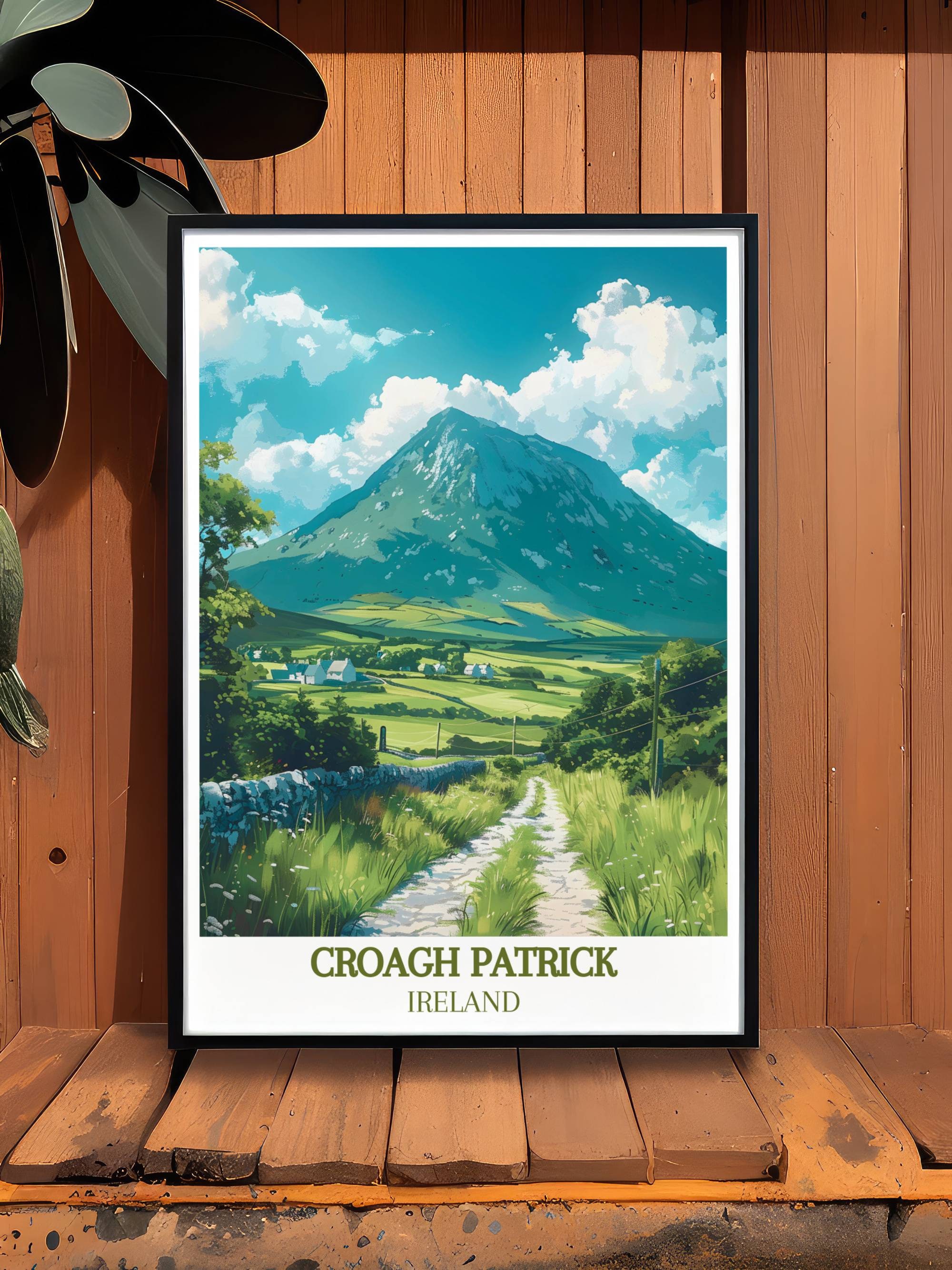 Croagh Patrick Print Tóchar Phádraig Art Irish Wall Art of Croagh ...