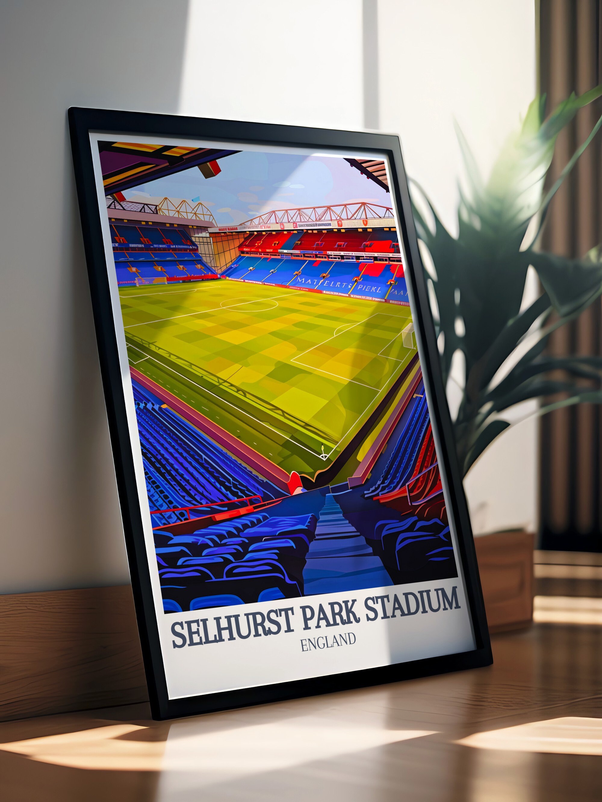 Selhurst Park Stadium Travel Poster Minimalistic Main Stand and Arthur ...