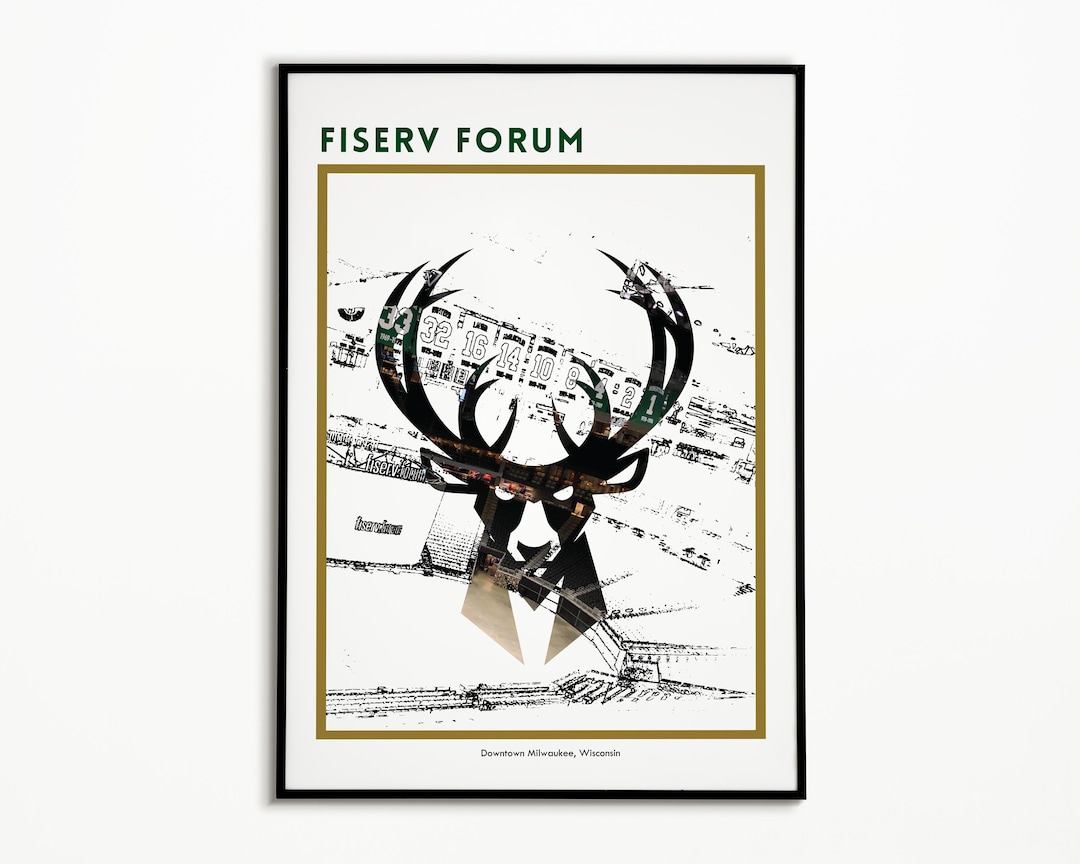 Minimalistic Fiserv Forum Prints Milwaukee Bucks Posters Perfect Gifts ...