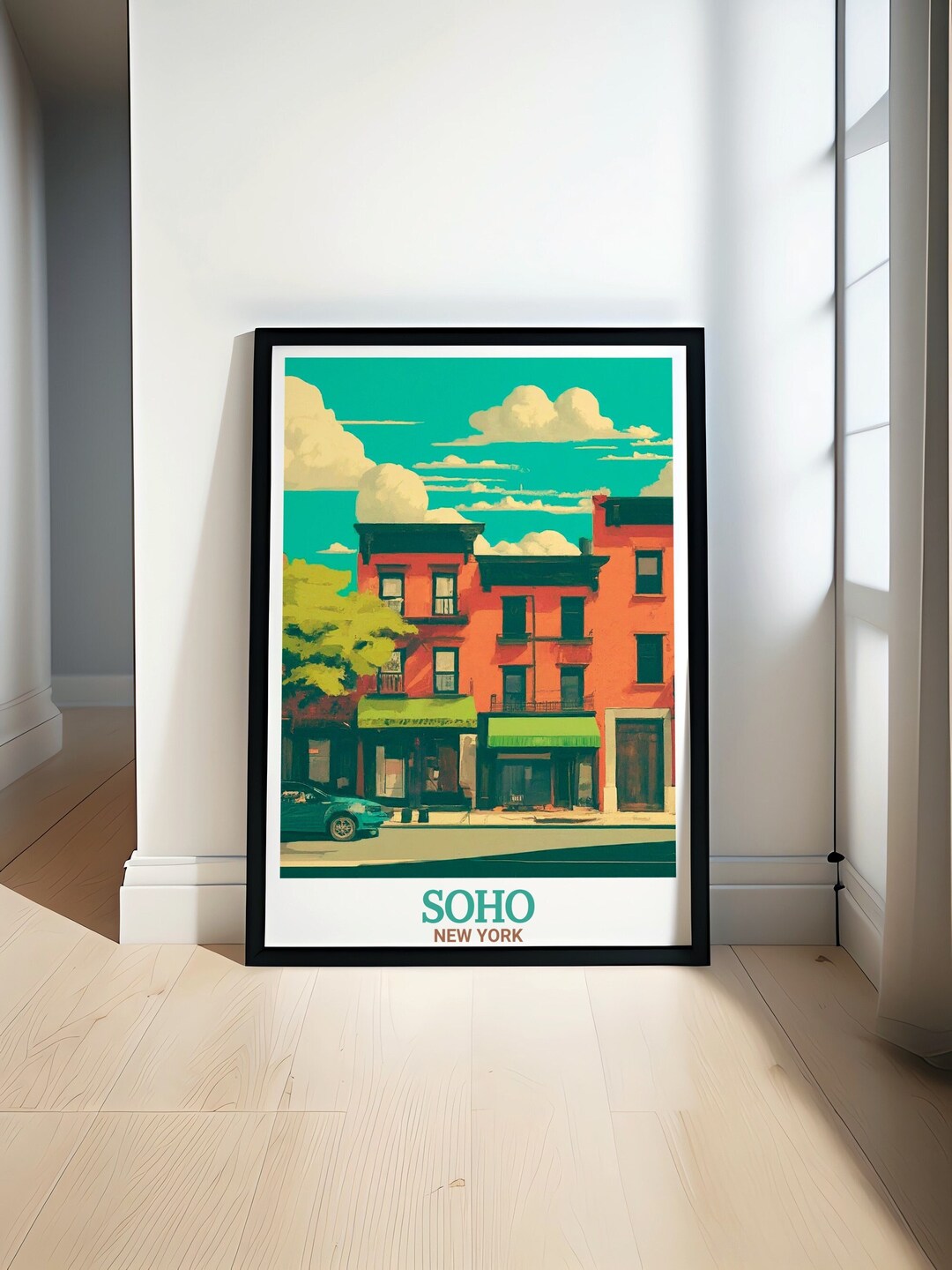 Soho Travel Print - Green Street Art Collection - Dynamic Green Street ...