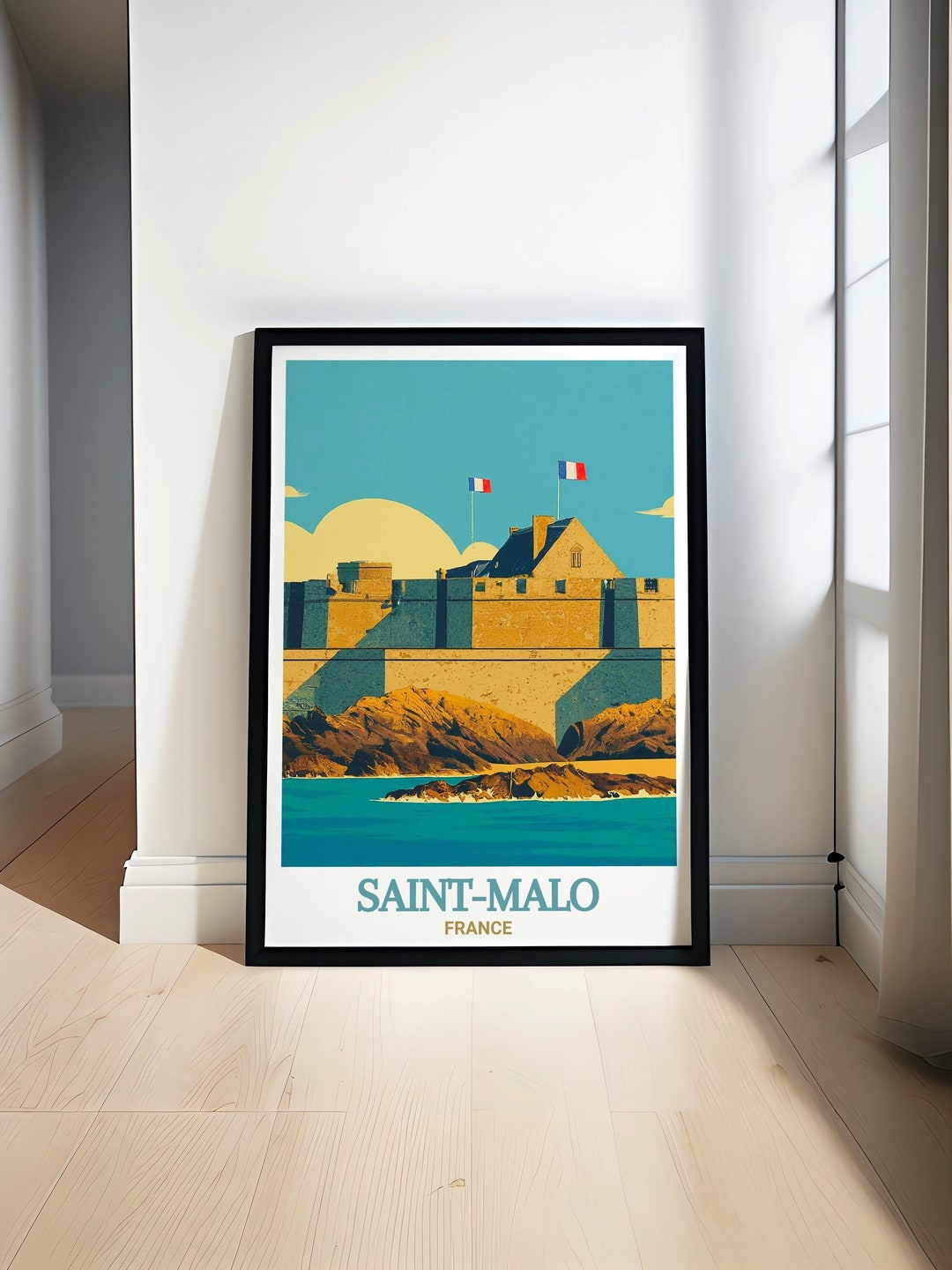 Saint-malo Travel Poster - Fort National Posters and Saint-malo Art ...