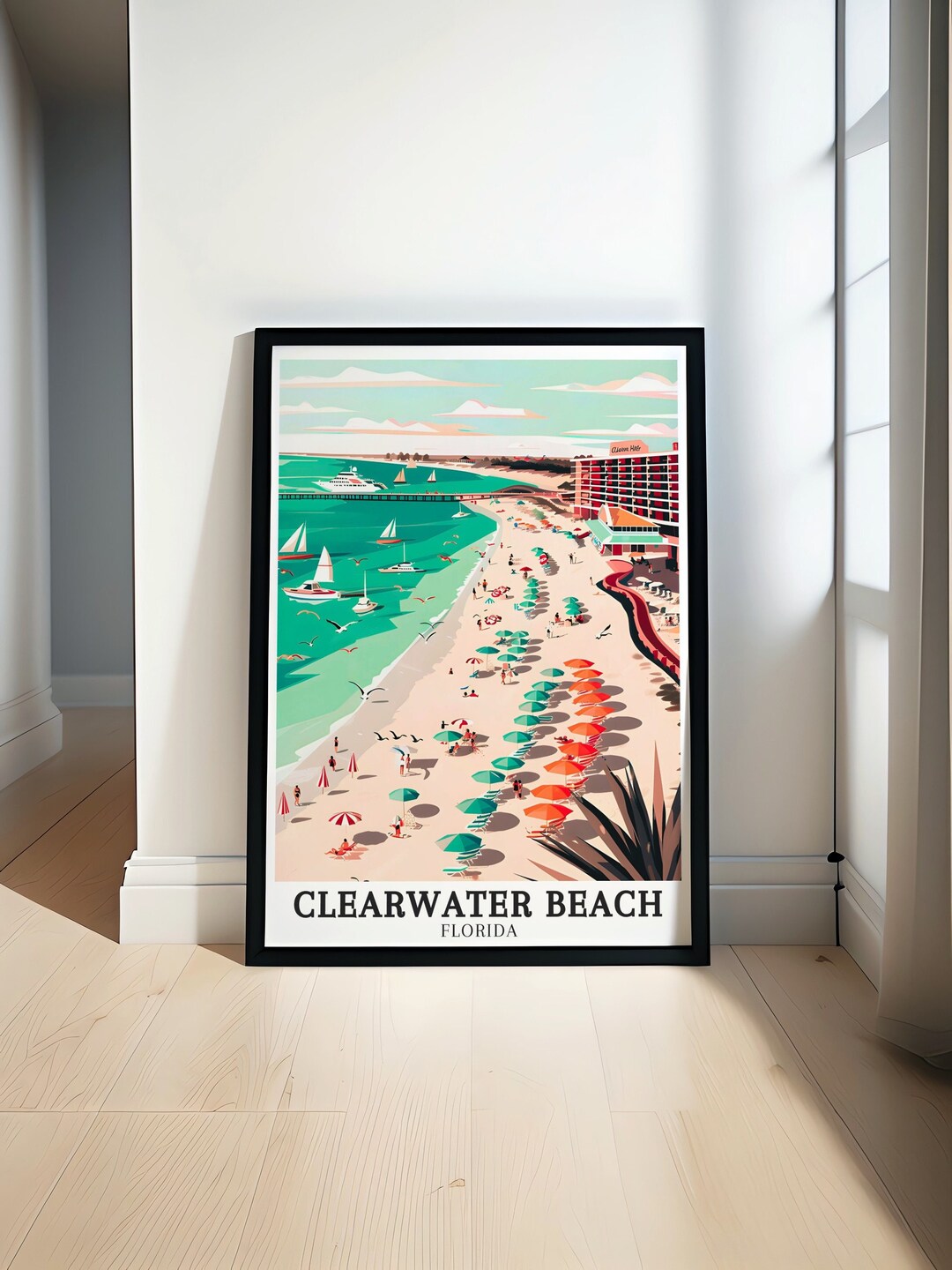 Clearwater Beach Wall Art - Framed Intracoastal Waterway Print - Gulf ...
