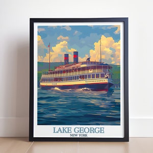 Lake George Wall Art Lake George Steamboat Company Poster Stunning New ...