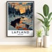 Lapland Poster Ruka Finland Travel Print Arctic Wilderness Decor Ruka ...