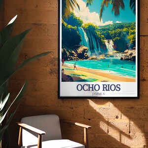 Ocho Rios Beach Wall Art -dunns River Falls Art - Ocho Rios Travel ...