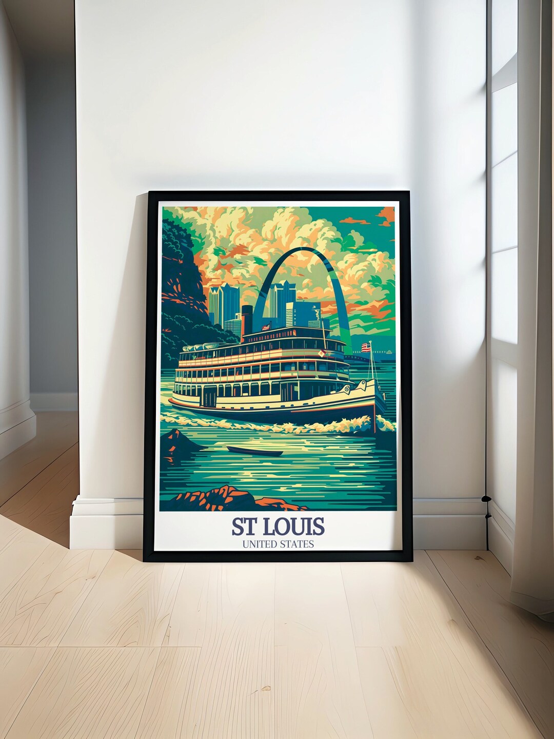 St. Louis Wall Art - Mississippi River Gateway Arch Poster - Gateway ...