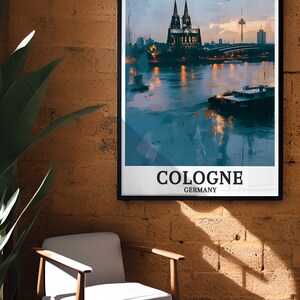 Cologne Poster -cologne Cathedral and Rhine River Prints - Cologne and ...