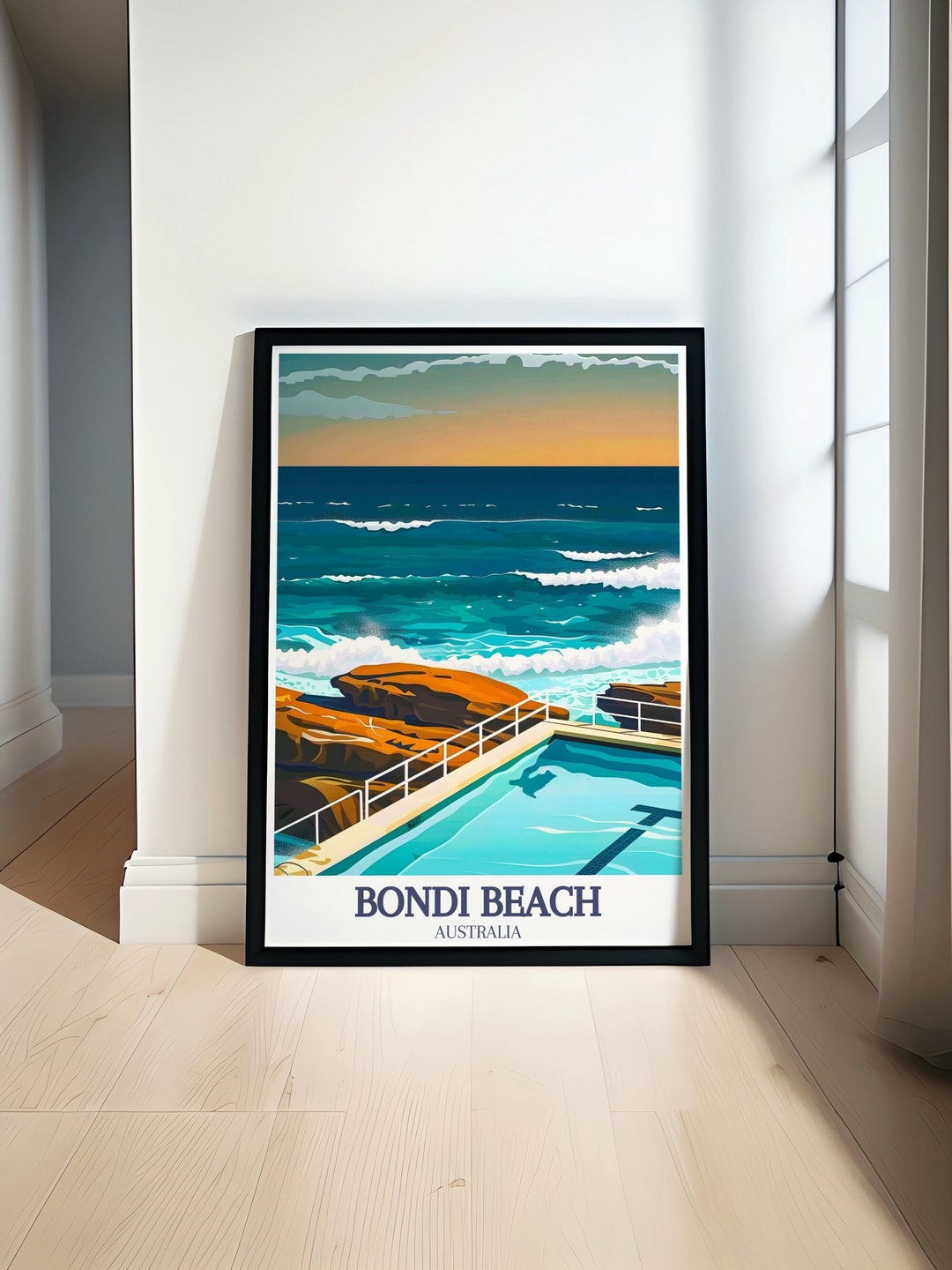 Bondi Beach Wall Art - Bondi Icebergs Pool Travel Poster - Bondi Beach ...