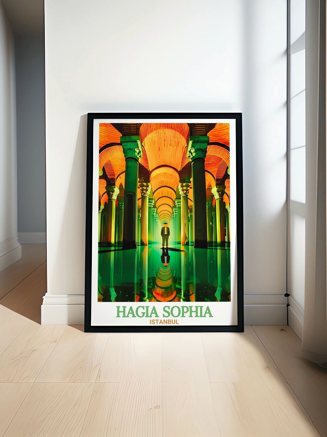 Hagia Sophia Travel Poster Basilica Cistern Print Istanbul Wall Art ...