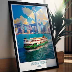Star Ferry Hong Kong Poster -hong Kong Print -star Ferry Hong Kong ...