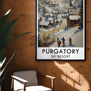 Purgatory Ski Resort Travel Poster - Skiing Artwork - Captivating USA ...