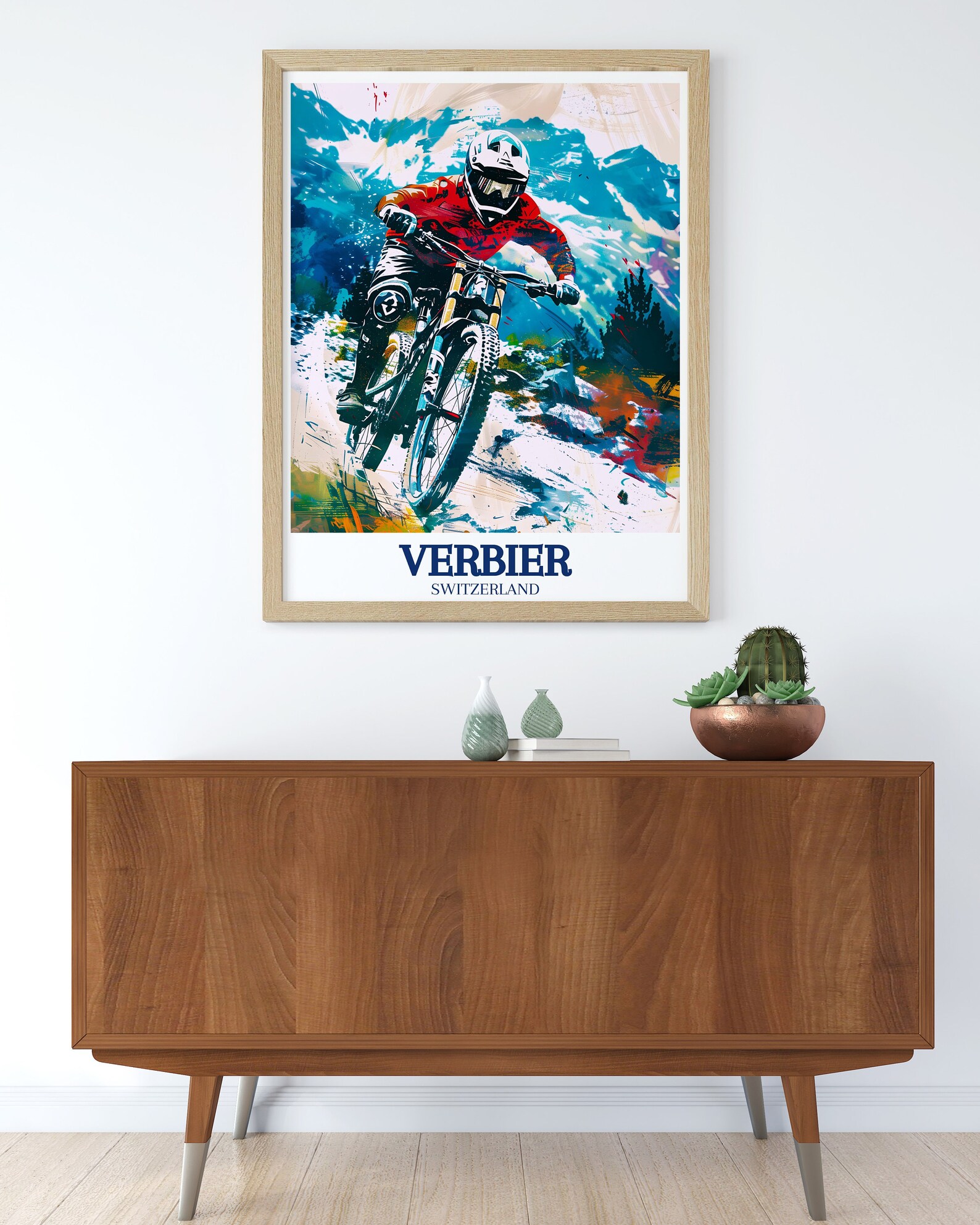 Verbier Travel Posters - Mont Gelé and MTB Verbier Wall Art - Verbier ...